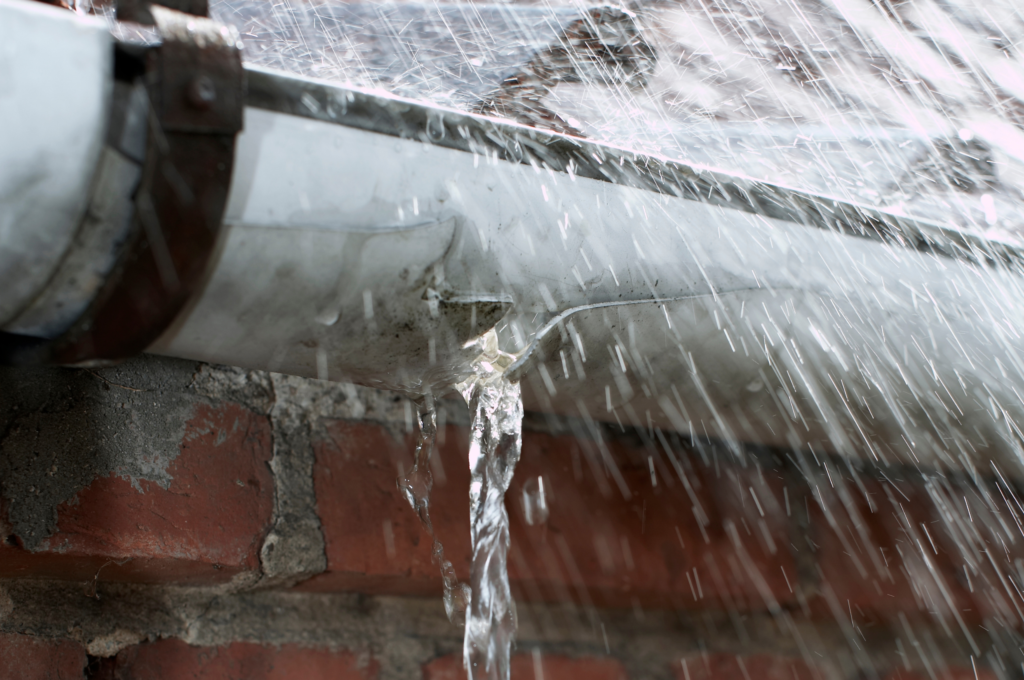 Leaking, Blocked and Corroded Rainwater Fittings. - Arbery Surveyors